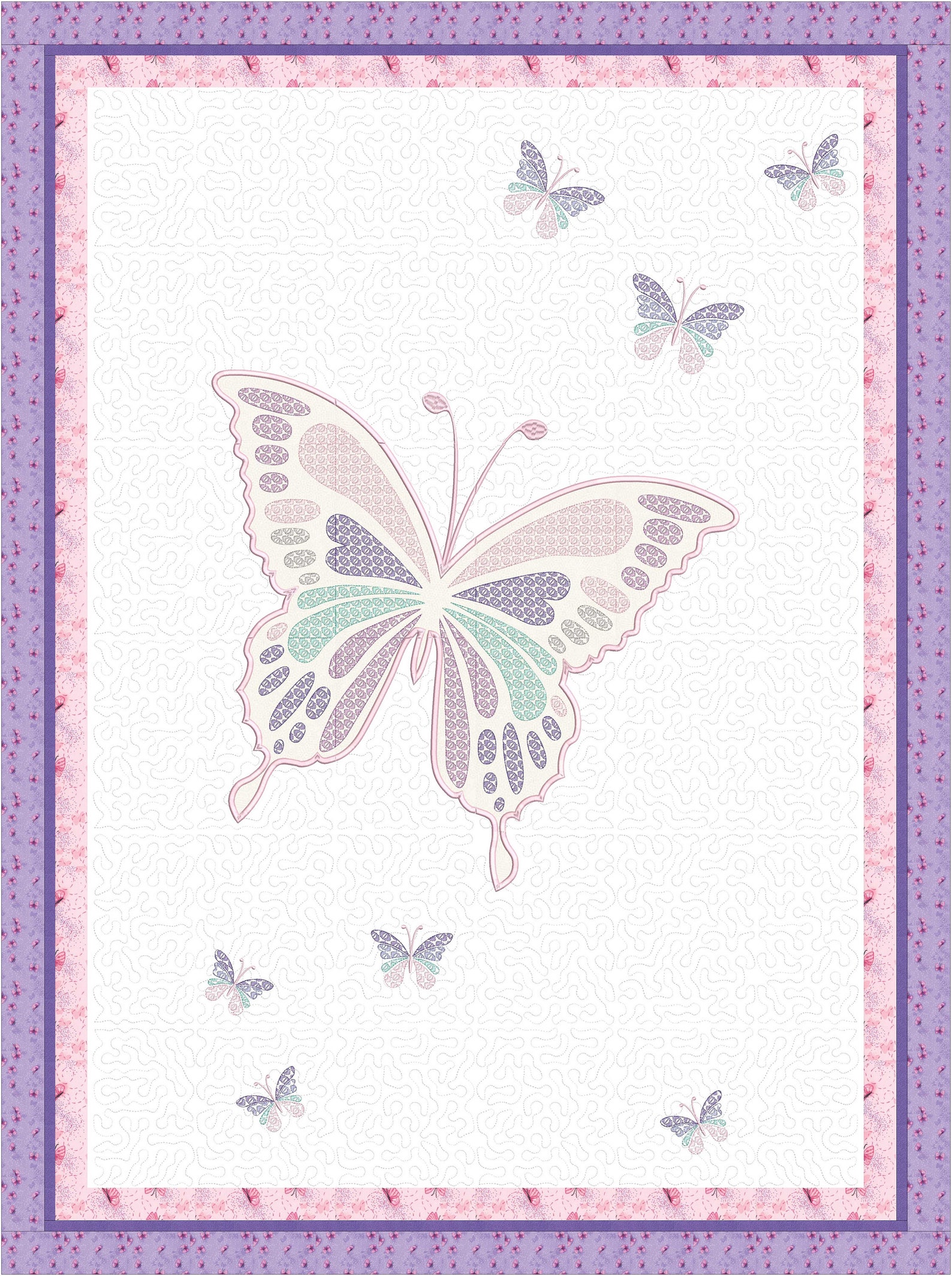 Butterfly Quilt With Mylar Machine Embroidery Design - Etsy