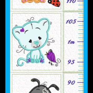 Height Growth Chart Machine Embroidery Design - Etsy