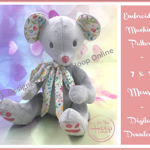 In the Hoop Jointed Bunny Rabbit 10x6 Machine Embroidery | Etsy