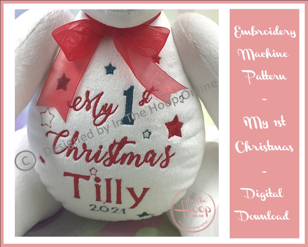 My 1st Christmas Machine Embroidery Design - for in the Hoop Online ...
