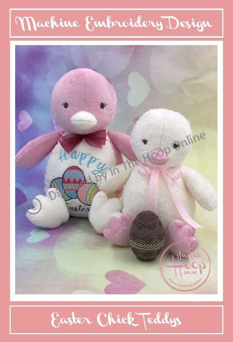In the Hoop Easter Chick Teddy 10x6 Jointed Teddy Machine - Etsy