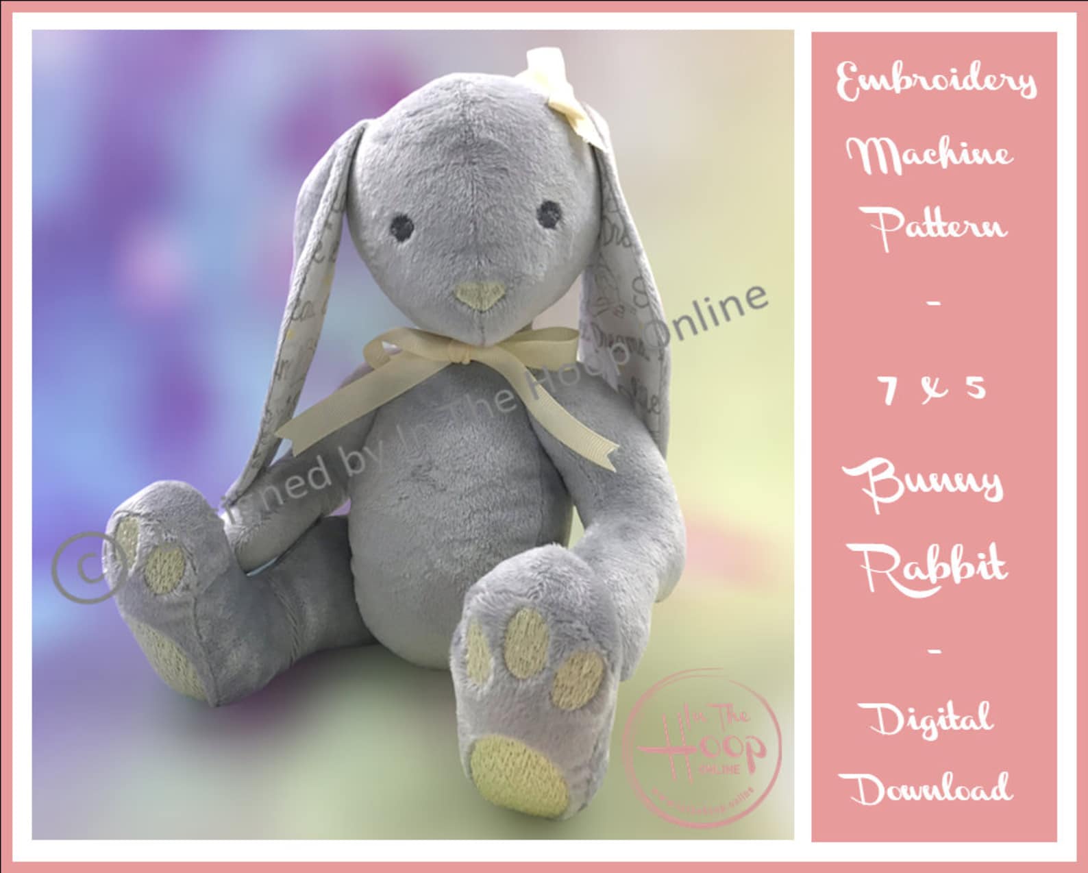 In the Hoop Jointed Bunny Rabbit Memory Teddy (7x5) - (ITH) Machine ...