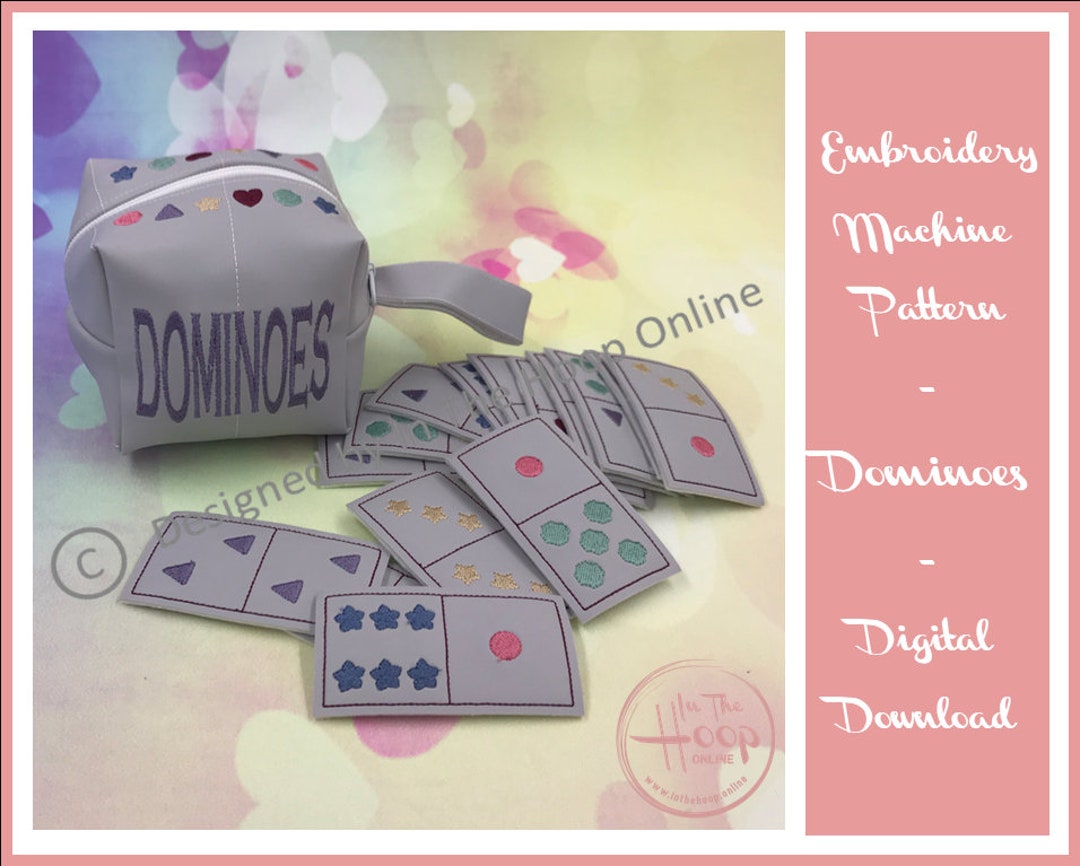 My First Dominoes / Dominos Machine Embroidery Design in the Hoop - Etsy