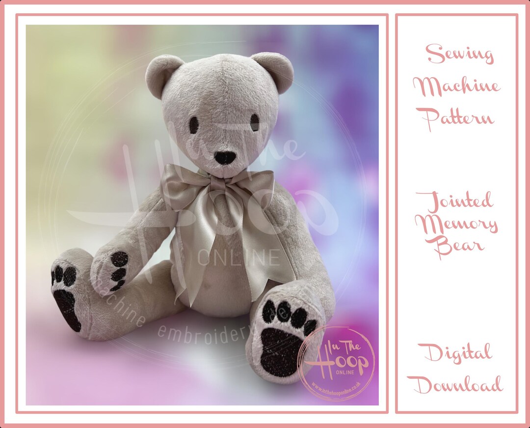 Easy Large Teddy Bear Memory Bear Sewing Pattern Jointed - Etsy