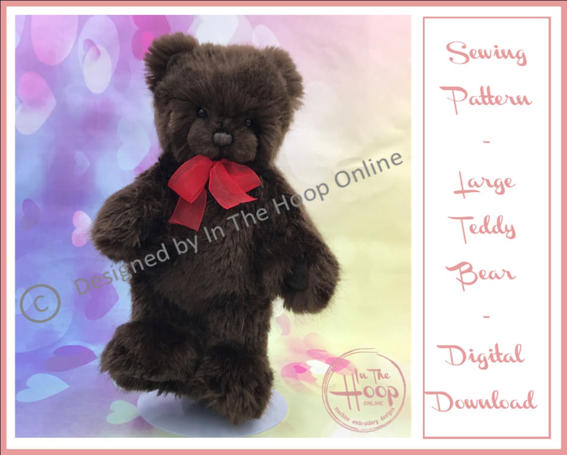 Easy Large Teddy Bear Memory Bear Sewing Pattern - Etsy