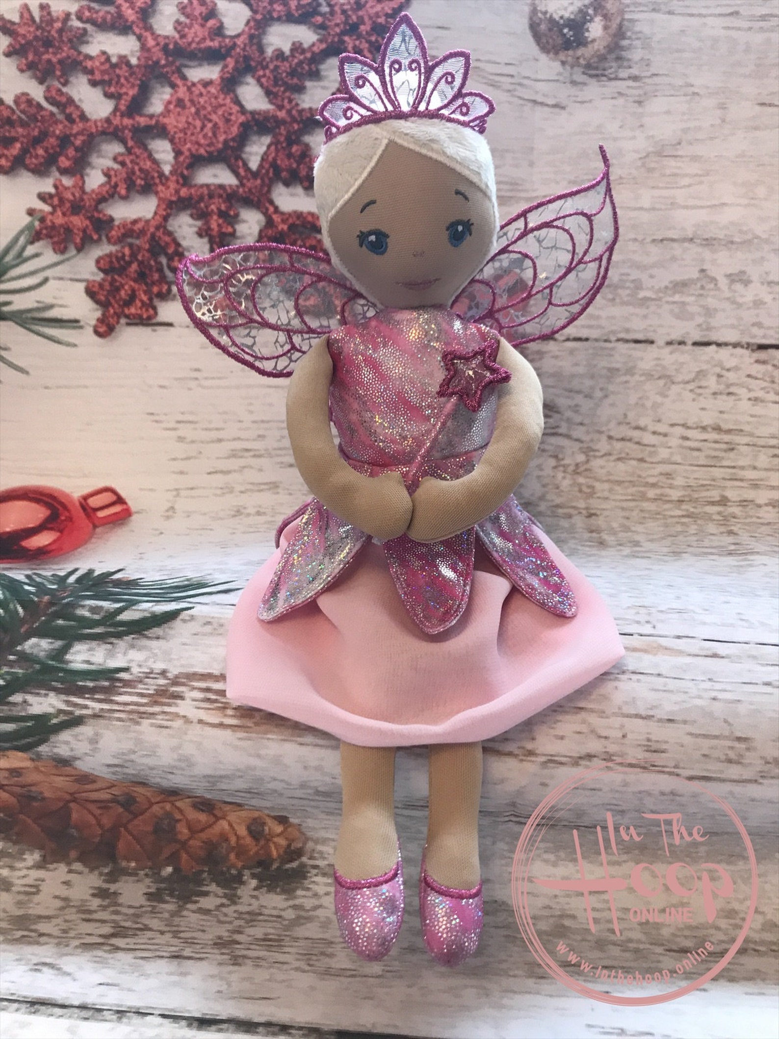 In the Hoop Fairy Doll Shelf Sitter (7x5) 2 DESIGNS Machine Embroidery ...