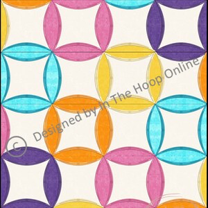 In the Hoop Faux Cathedral Window Quilt Block Machine Embroidery Design ...
