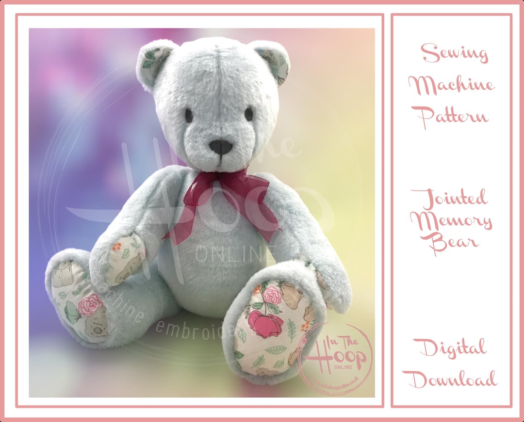 Easy Large Teddy Bear Memory Bear Sewing Pattern Jointed - Etsy