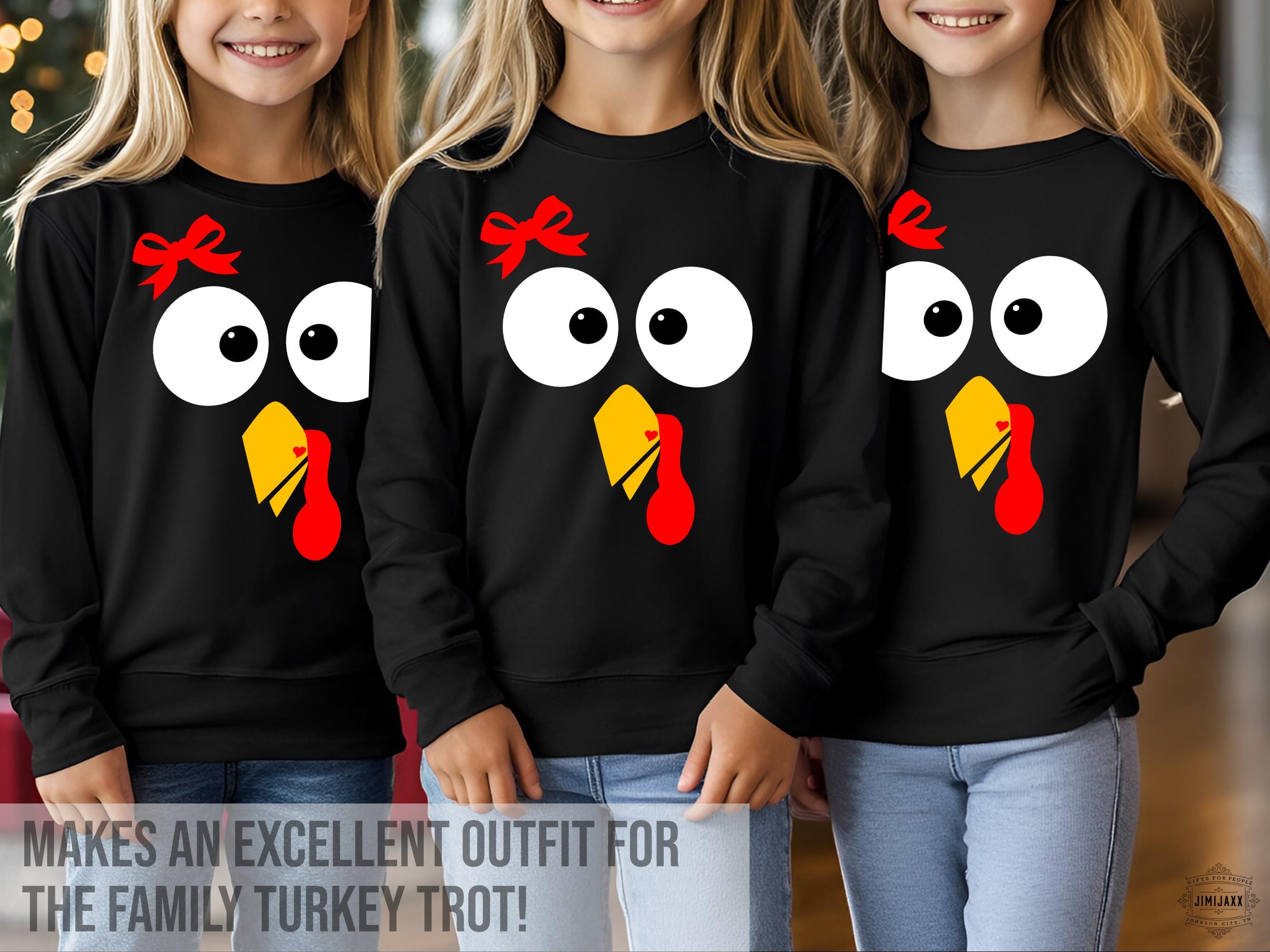 Thanksgiving Turkey Face SVG PNG, Family Turkey Trot Matching Shirt ...