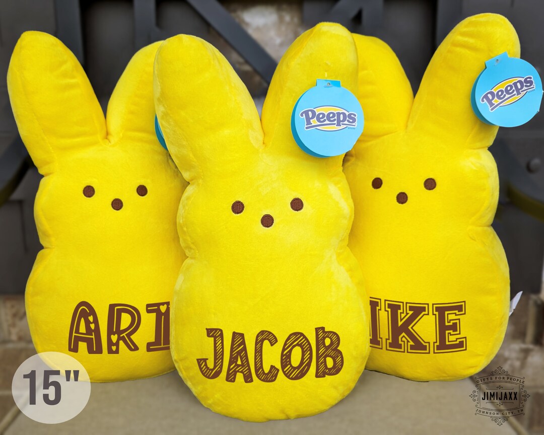 Personalized Easter Bunny Peeps®, Bunny Plush Peeps® With Name, Stuffed ...
