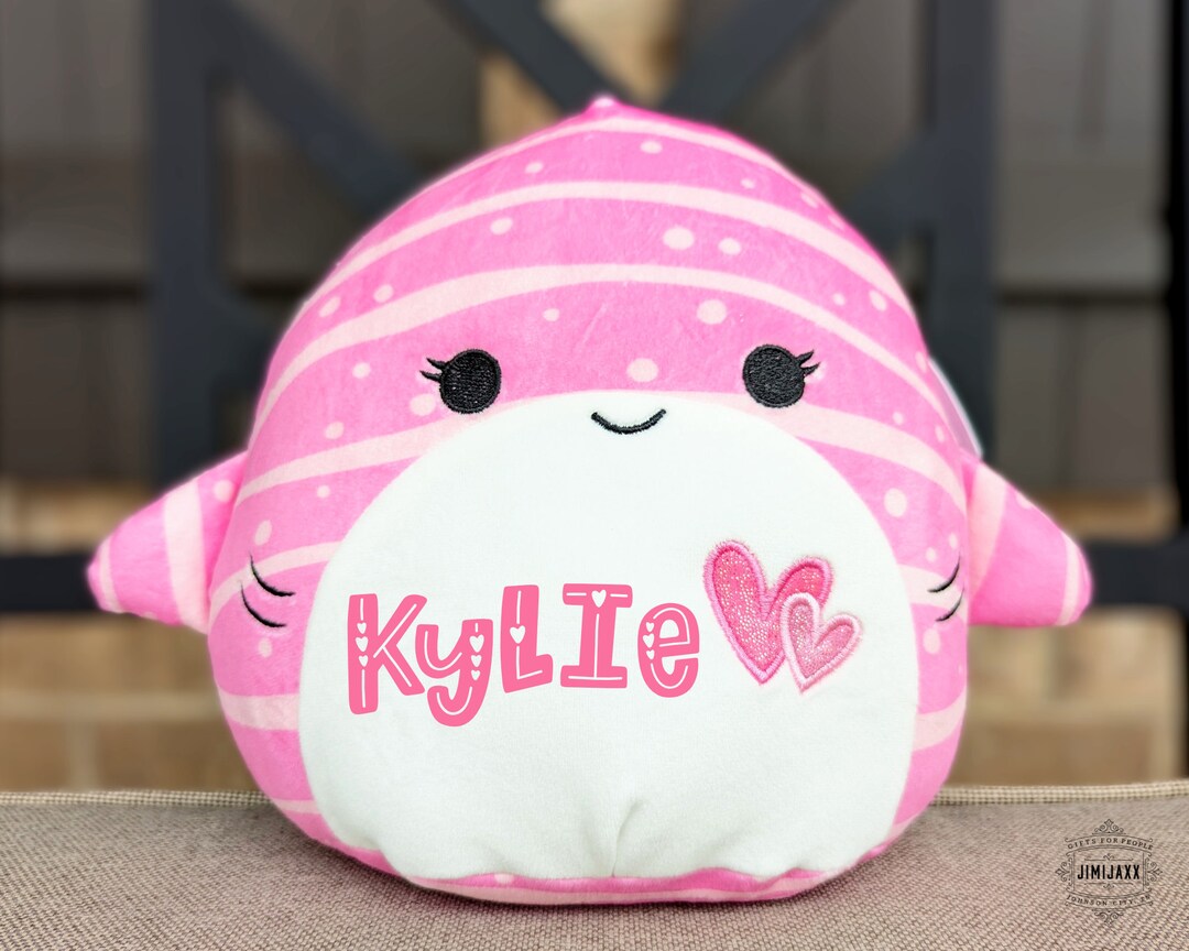 Personalized 8 in Squishmallow, Pink Whale Shark Plush With Name ...
