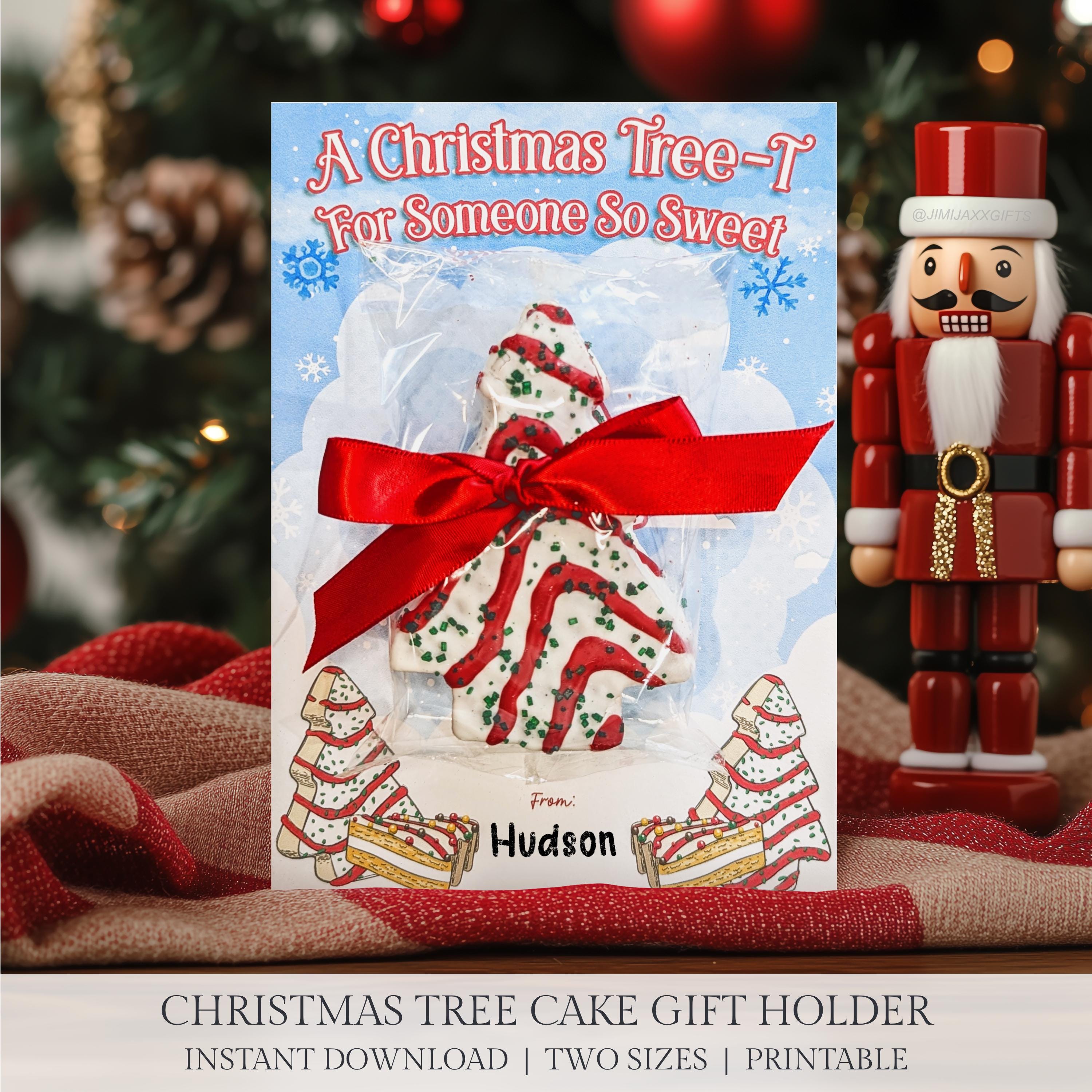 Christmas Tree Cake Treat Card, Easy DIY Holiday Gift for Teachers ...