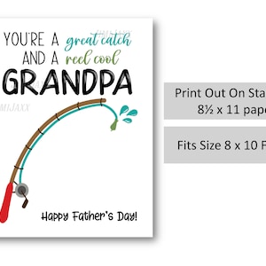 Handprint Fathers Day Gift, Bonus Dad Gift, Fishing Themed Fathers Day ...