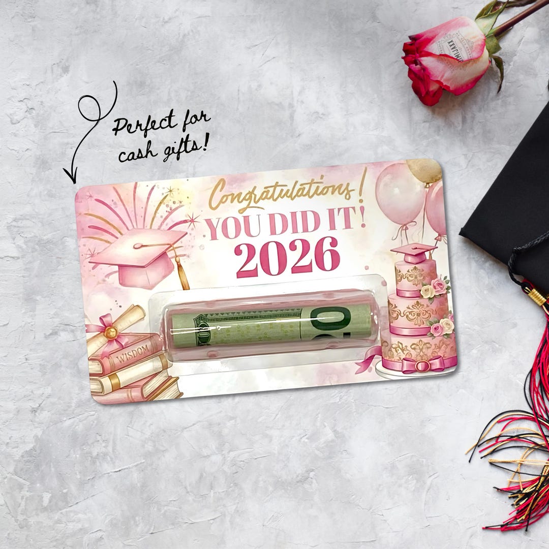 Graduation Money Holder Card for Her, Class of 2026 Graduation Cash ...