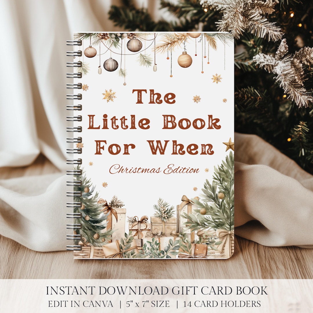 Christmas Gift Card Book Printable, DIY the Little Book for When ...