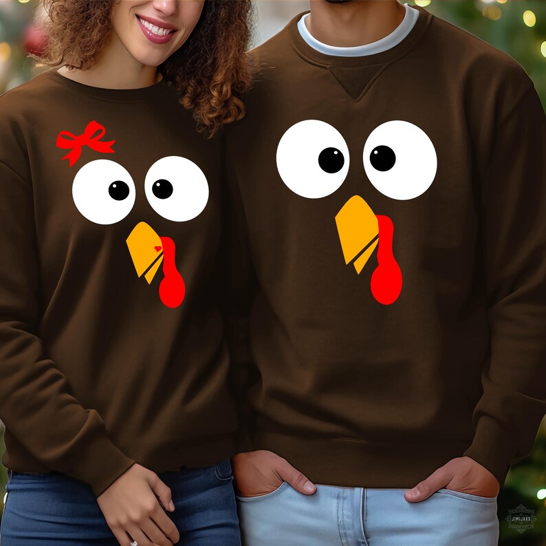 Thanksgiving Turkey Face SVG PNG, Family Turkey Trot Matching Shirt ...