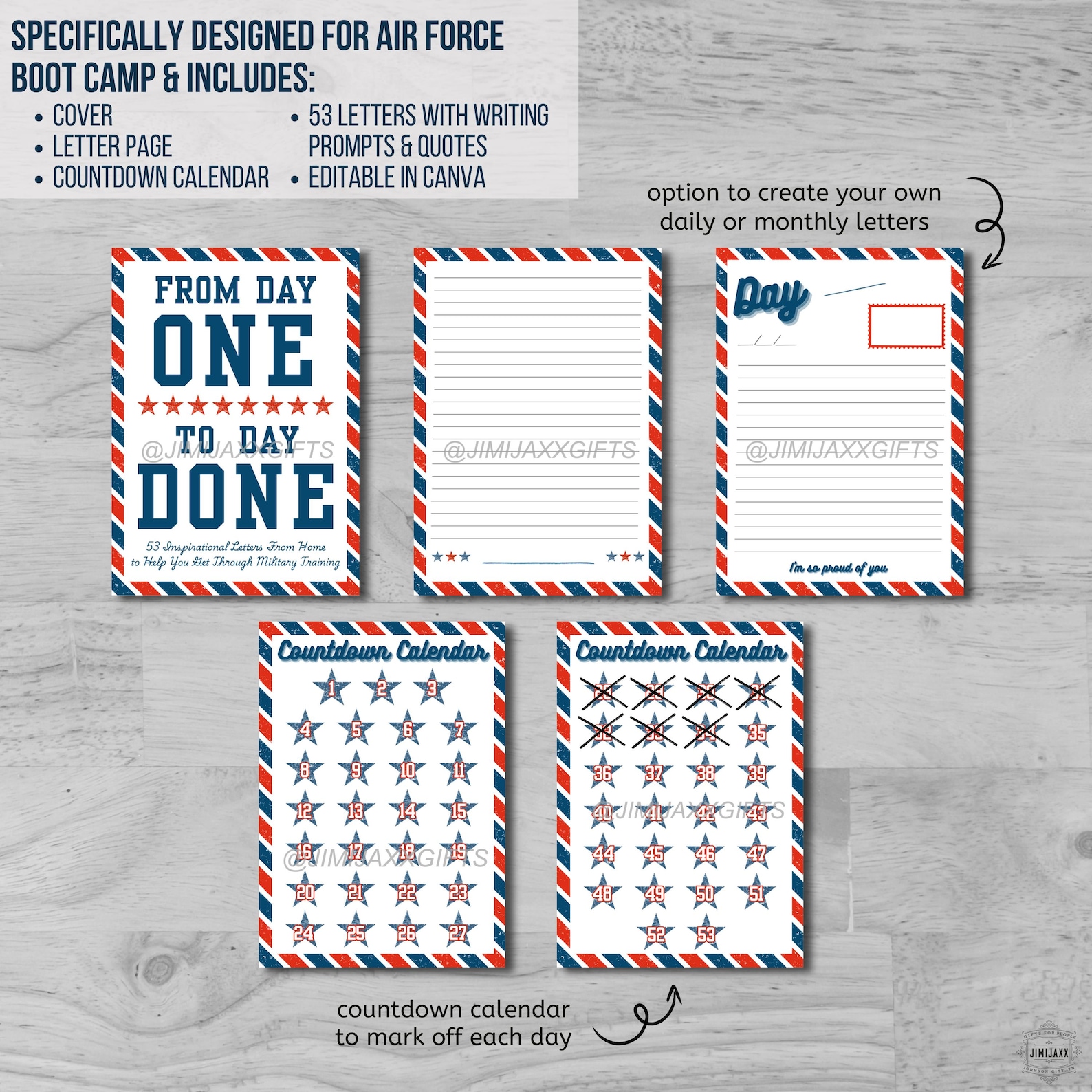 Air Force Boot Camp Letters, Instant Download, Includes Writing Prompts ...