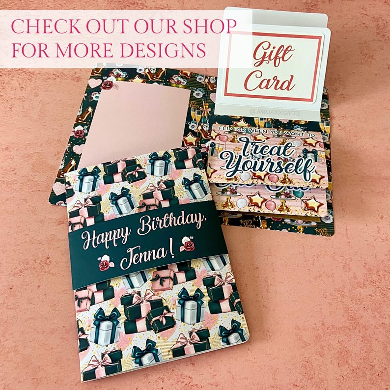 Birthday Gift Card Booklet for Her, Personalized Handmade Sweet 16 Gift ...