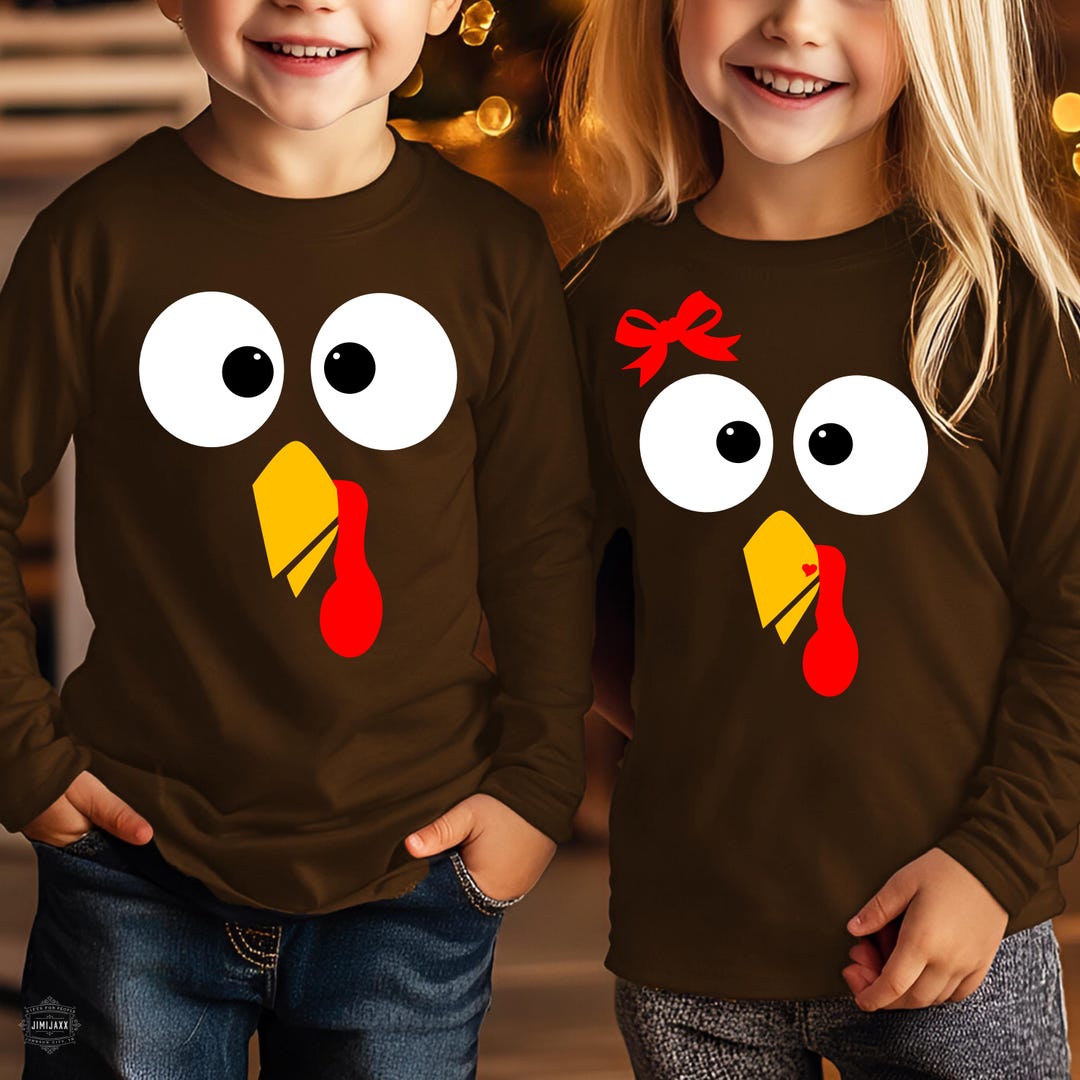 Thanksgiving Turkey Face SVG PNG, Family Turkey Trot Matching Shirt ...