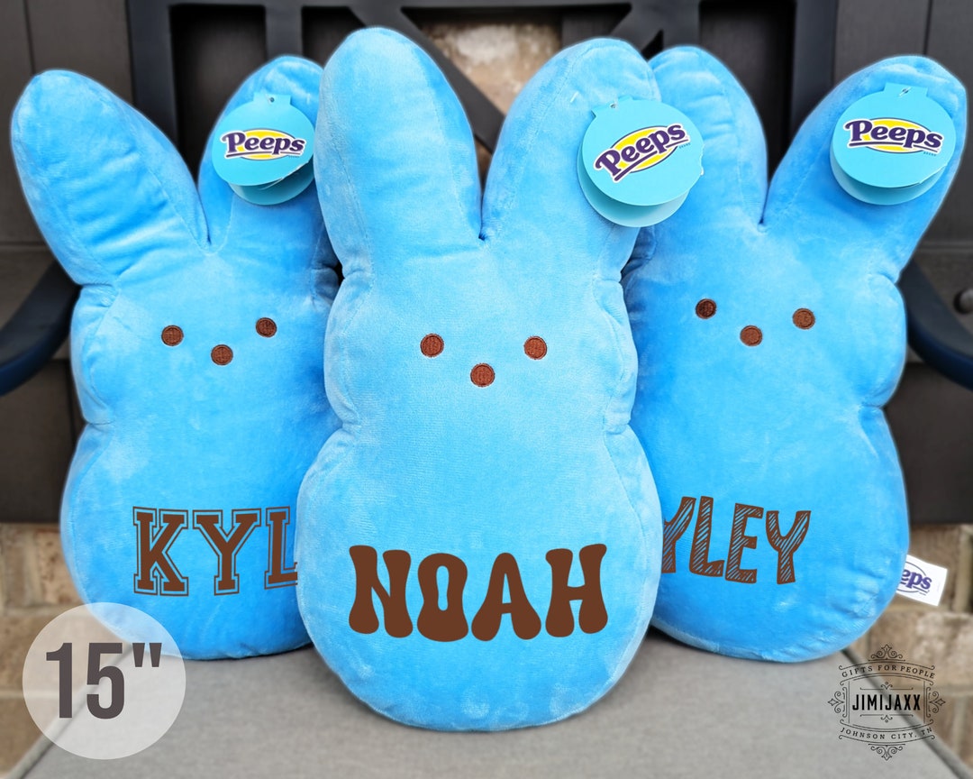 Personalized Peeps® 15 Inch, Blue Peeps® With Name, Personalized Plush ...