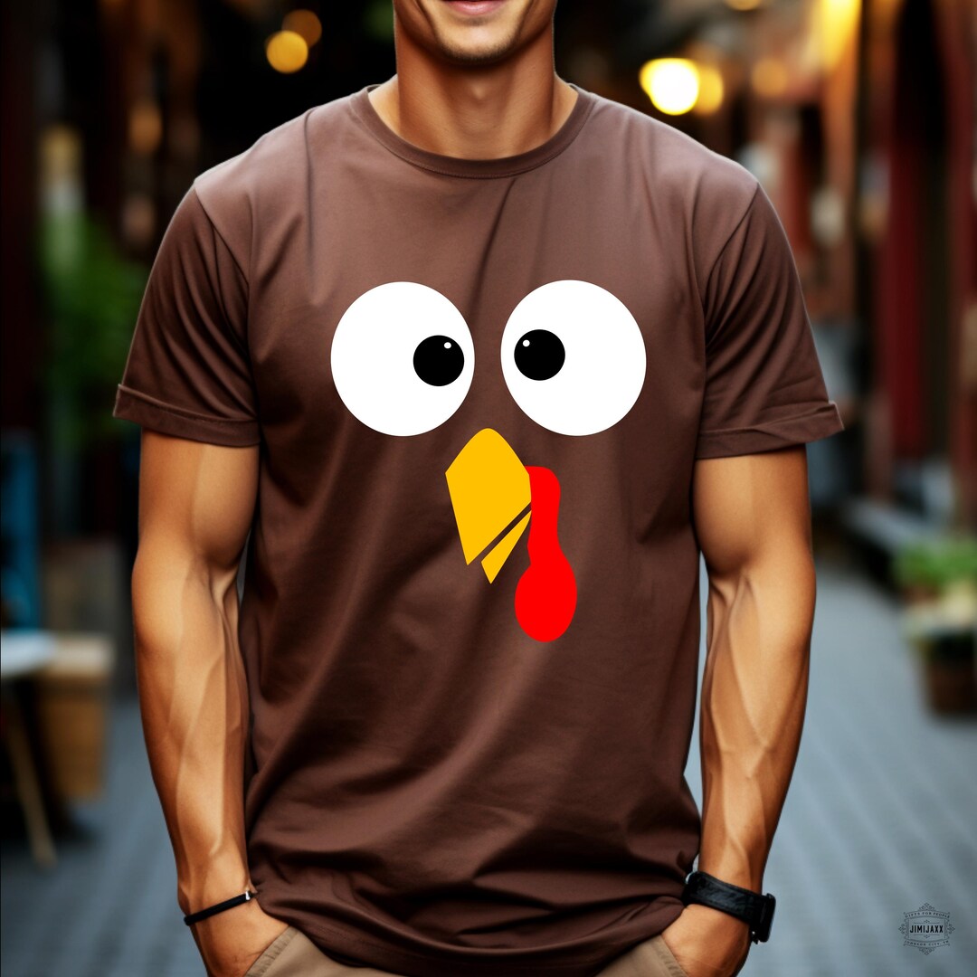 Thanksgiving Turkey Face Costume Shirt, Turkey Trot Race T-shirts for ...