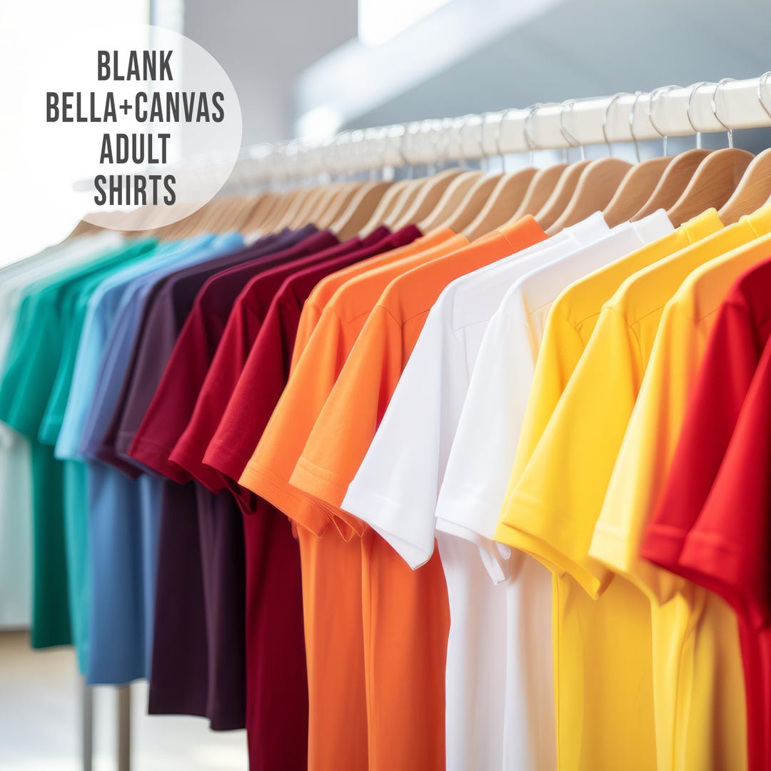 Bulk Blank Bella Canvas 3001 Unisex Fit Crewneck Short Sleeved T-shirts ...