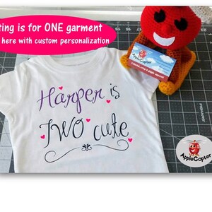 I Am Two Cute Girls 2nd Birthday Party Shirt Two Cute | Etsy