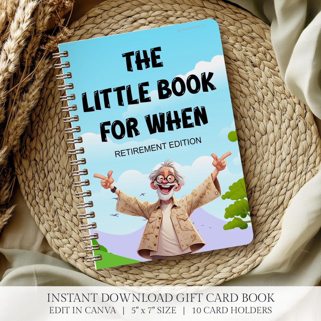 Funny Retirement Gift Card Book, for When Cards, Retirement Printable ...