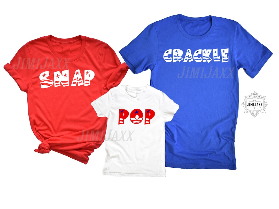Snap Crackle Pop Group 4th of July Shirts, Family Halloween Costume for ...