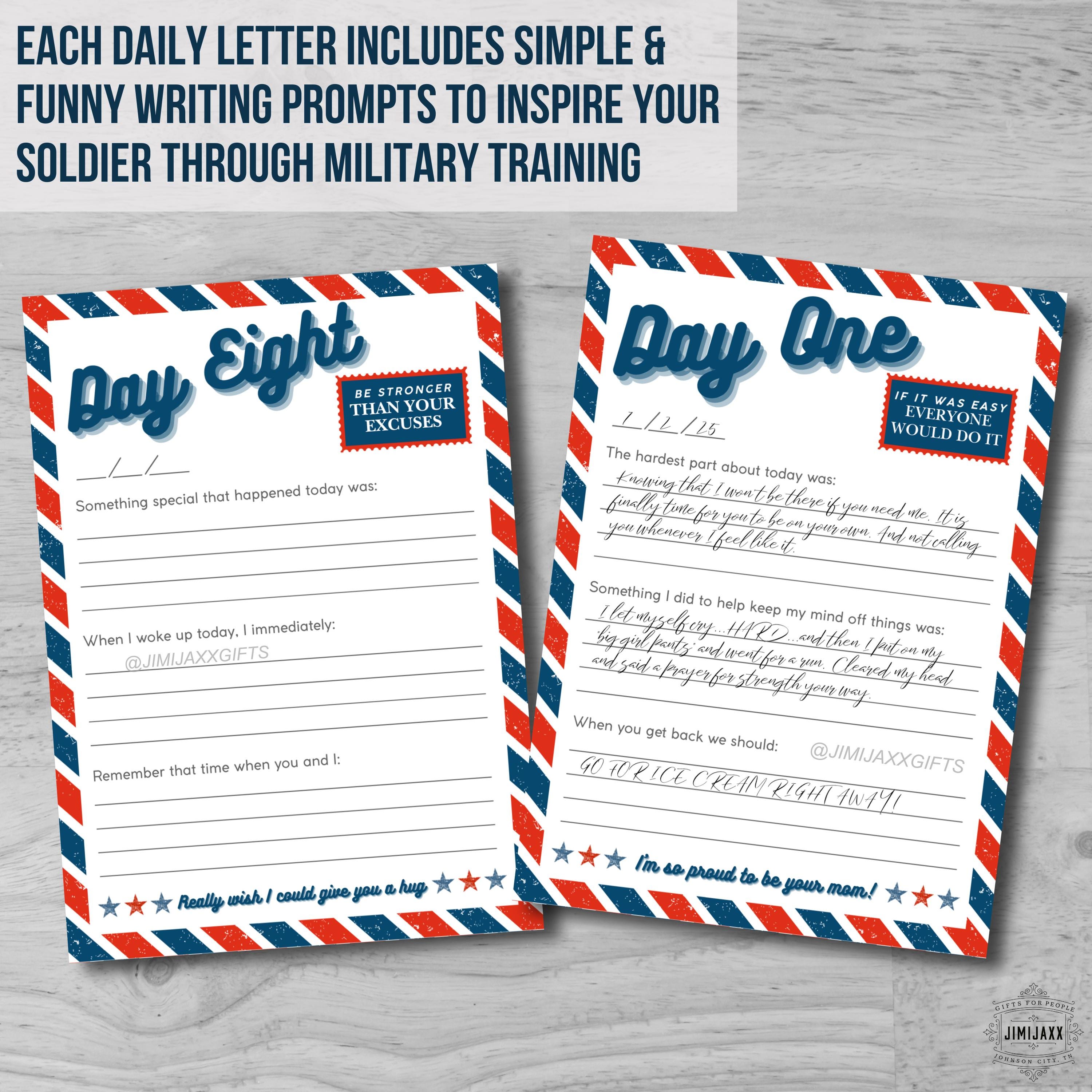 Air Force Boot Camp Letters, Instant Download, Includes Writing Prompts ...