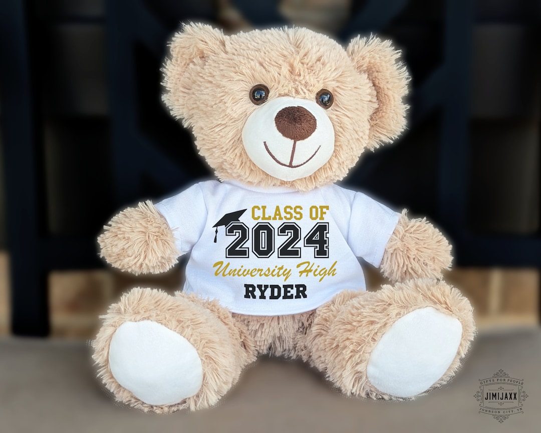 Custom Graduation Bear, Keepsake Grad Gift, Personalized Class of 2024 ...