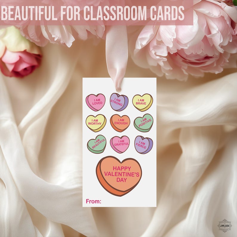 Positive Affirmation Candy Hearts PNG: “I Am Loved,” “I Am Enough ...