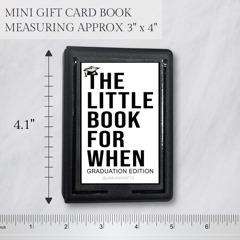 Mini Graduation Gift Card Book: Printed & Shipped, Size 3x4, Holds 14 ...