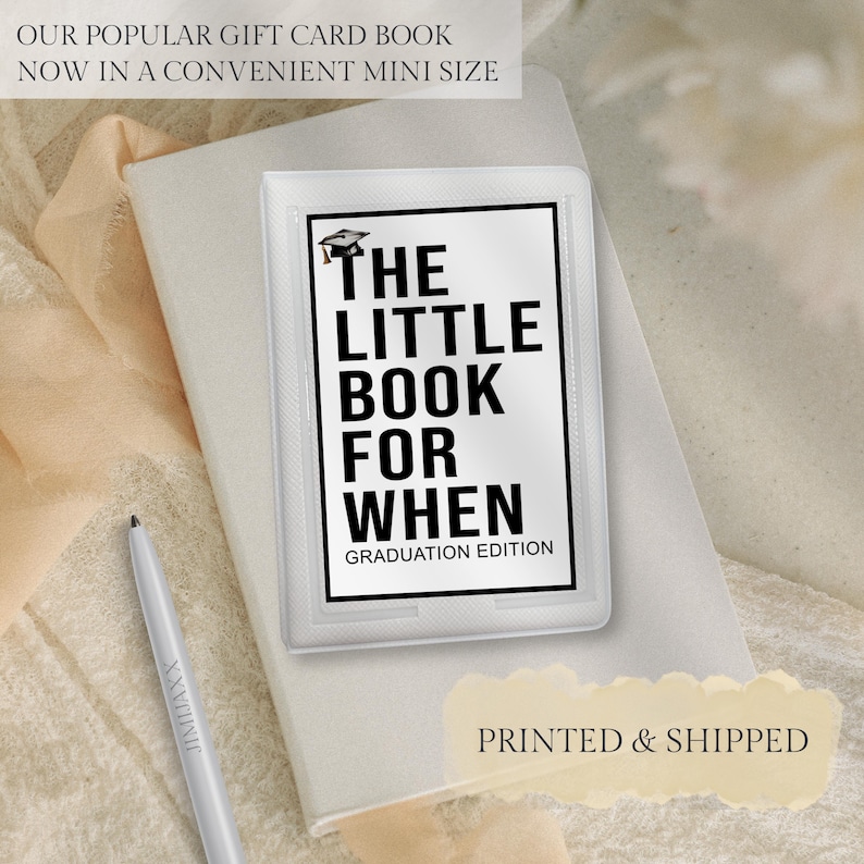 Mini Graduation Gift Card Book: Printed & Shipped, Size 3x4, Holds 14 ...