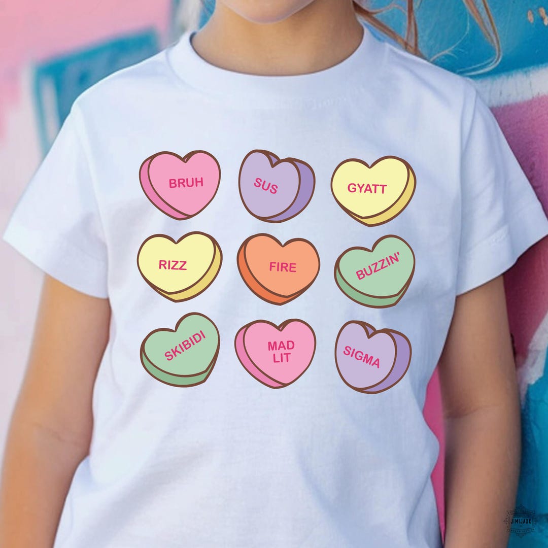 Slang Trendy Candy Conversation Hearts PNG Digital Download, Valentine ...