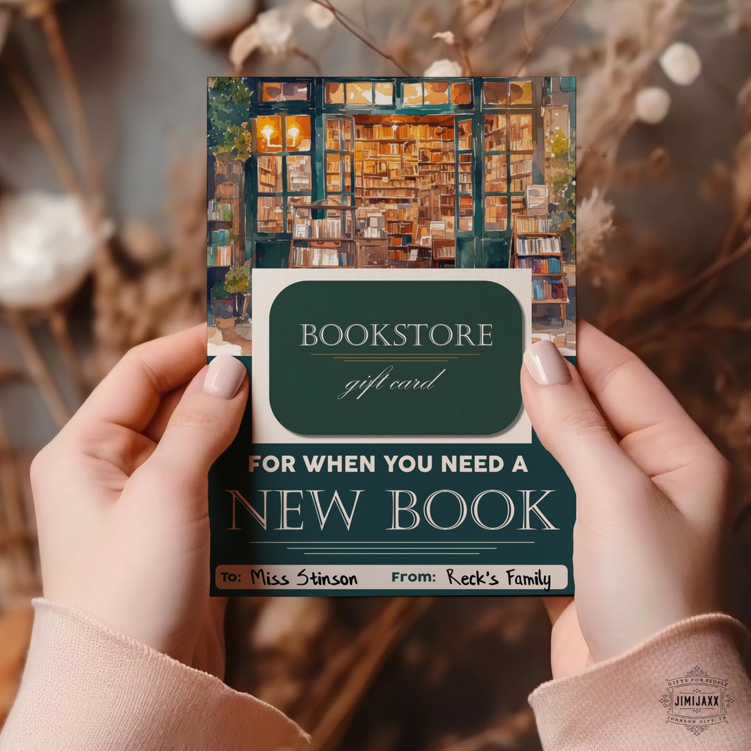 Book Store Gift Card Holder, Book Gift Basket Idea, Gift Ideas for Book ...