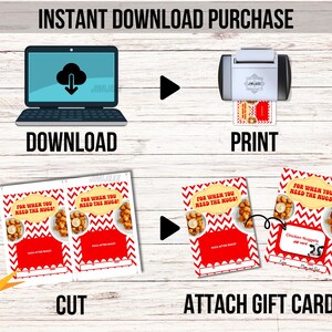 Chicken Nuggets Fast Food Gift Card Holder Printable, Chicken Sandwich ...