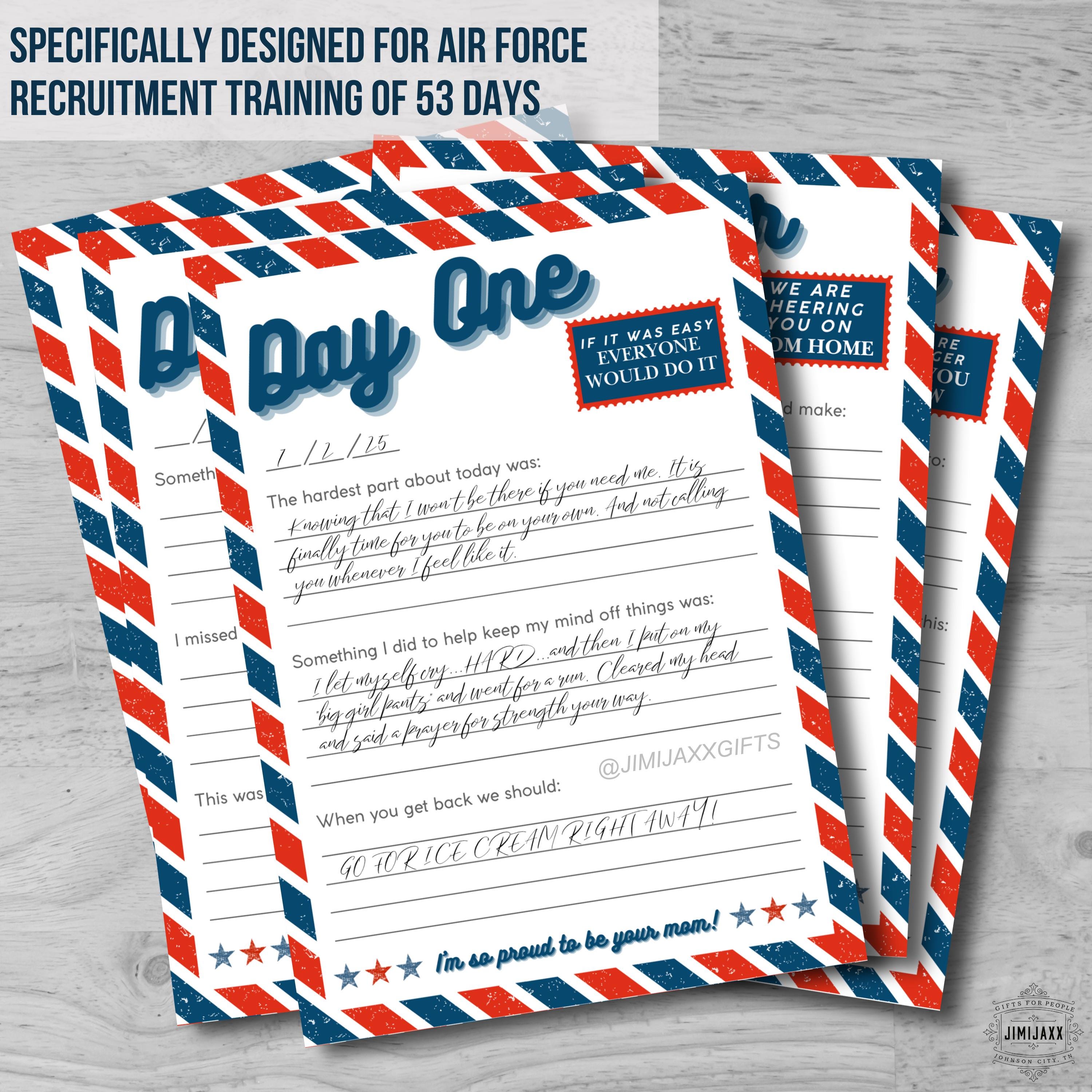 Air Force Boot Camp Letters, Instant Download, Includes Writing Prompts ...