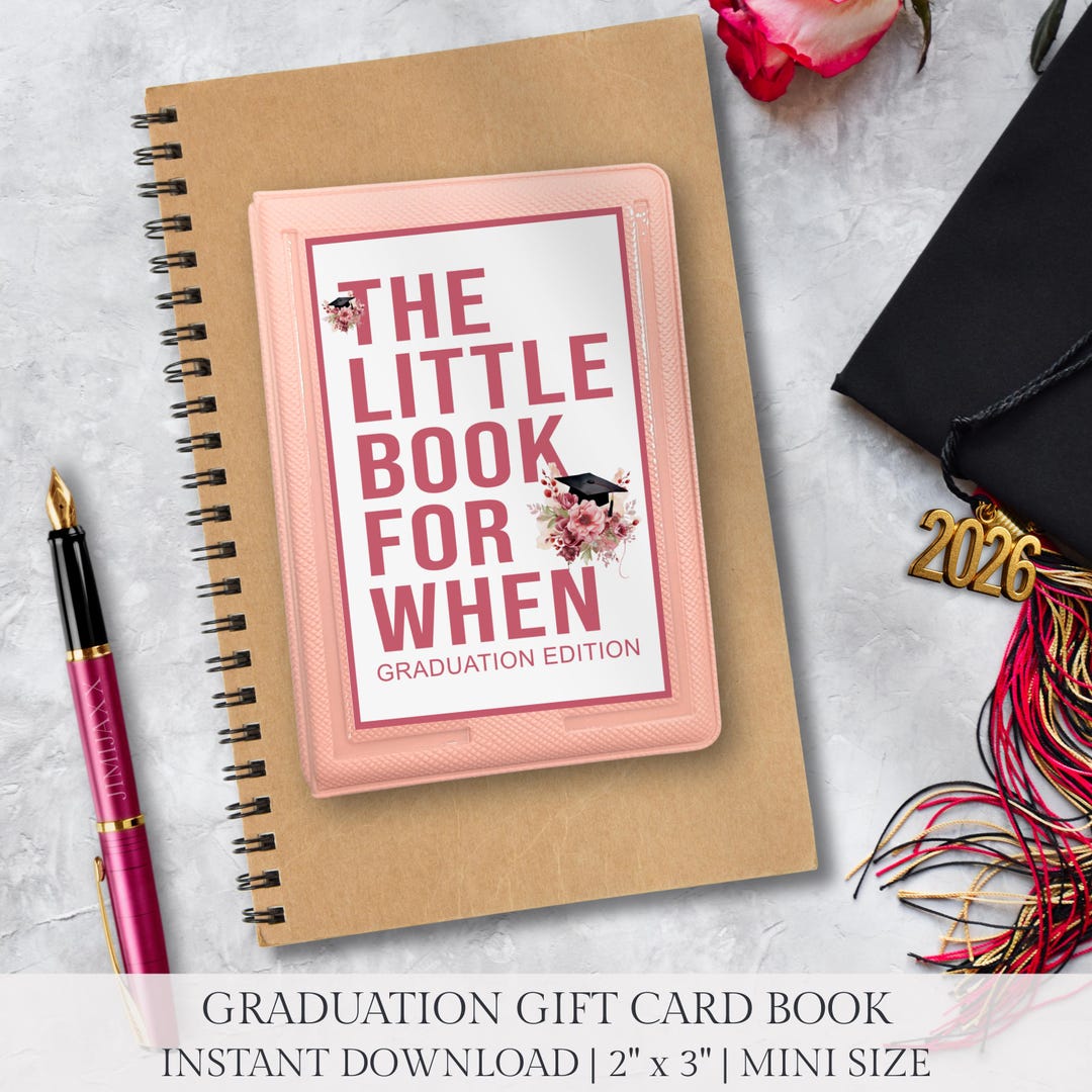 Graduation Gift Card Book, Printable Instant Download, Mini Size 2x3 ...