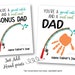 Handprint Fathers Day Gift, Bonus Dad Gift, Fishing Themed Fathers Day ...