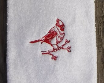 Embroidered cardinal | Etsy
