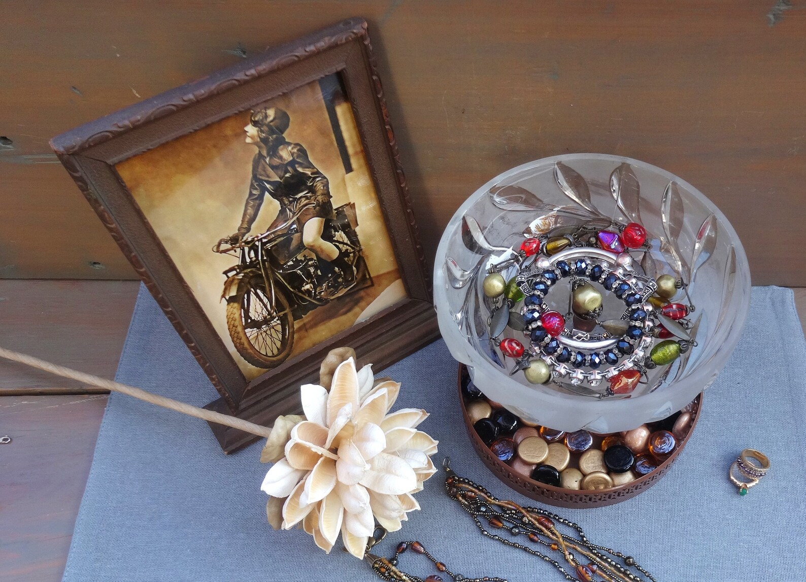 1920's Vintage Glass Candle Holder Ring Dish or Candy | Etsy