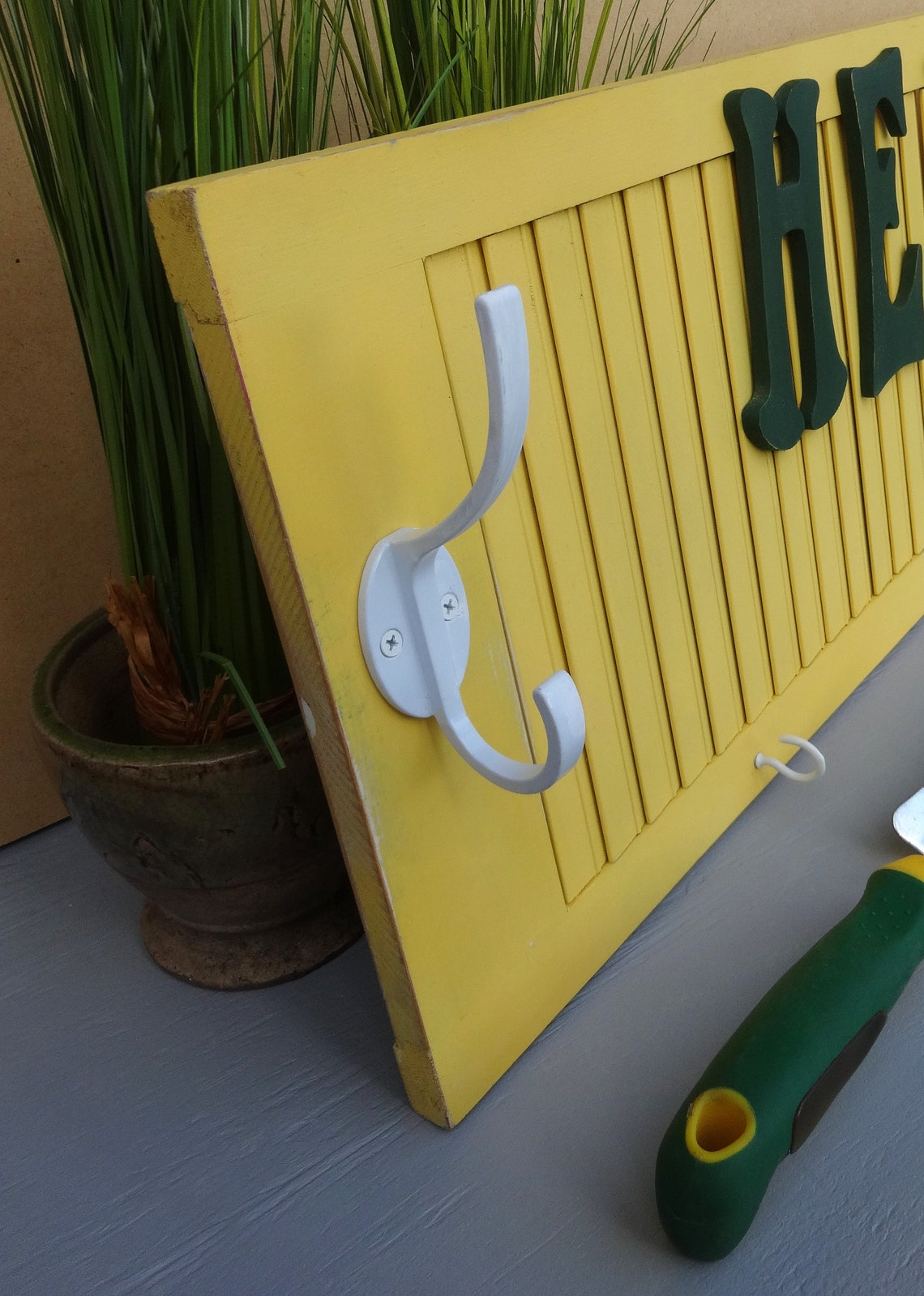 Up-cycled & Re-purposed Shutter Sign Garden Decor - Etsy