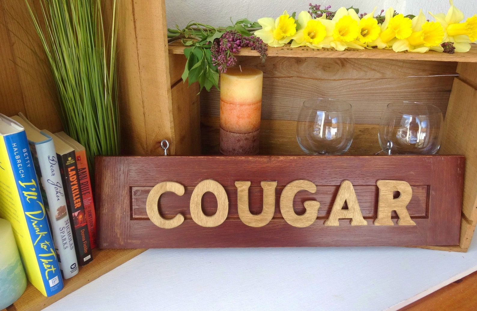 Up-cycled Wood Cougar Sign - Etsy