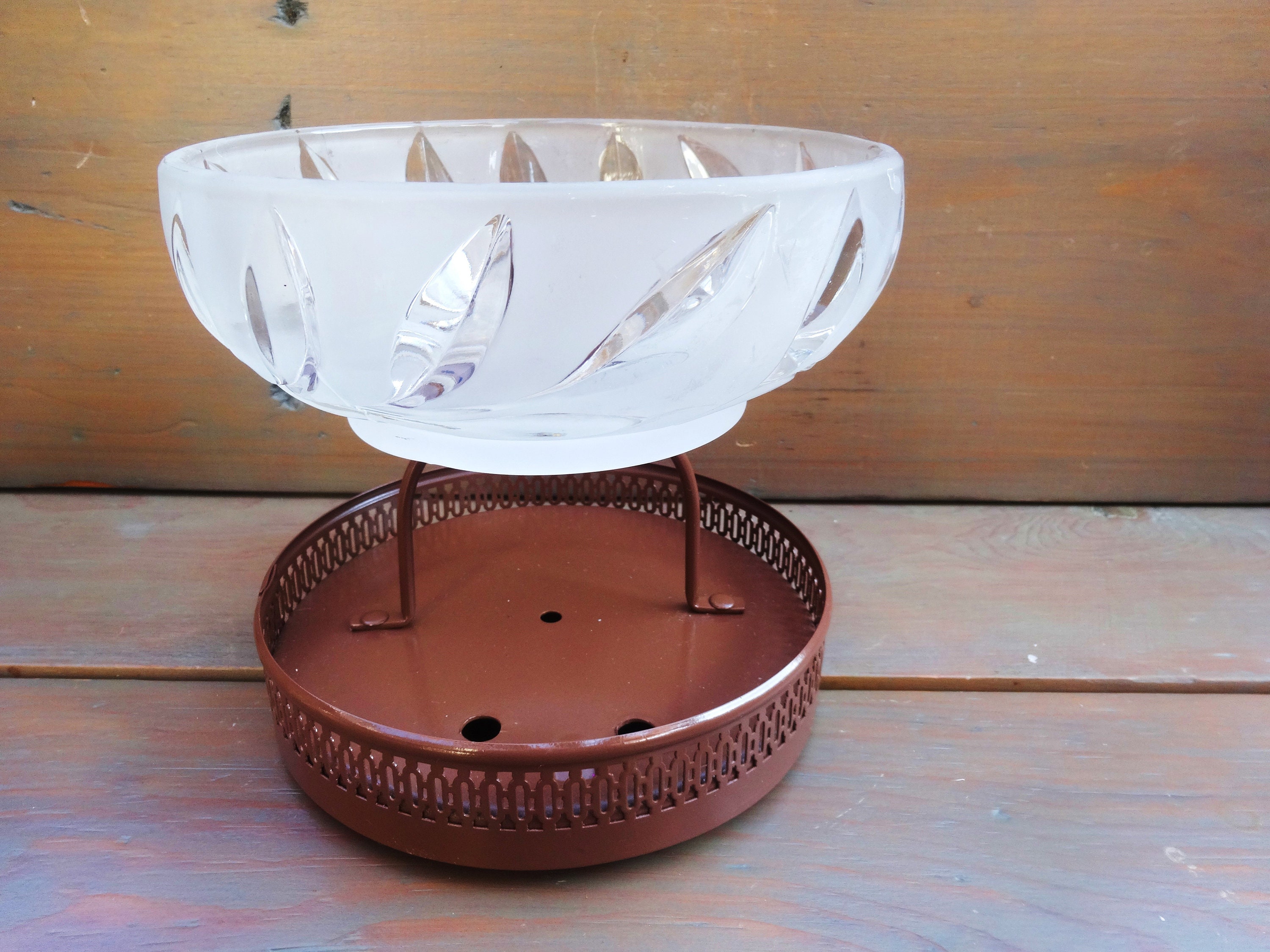 1920's Vintage Glass Candle Holder Ring Dish or Candy | Etsy