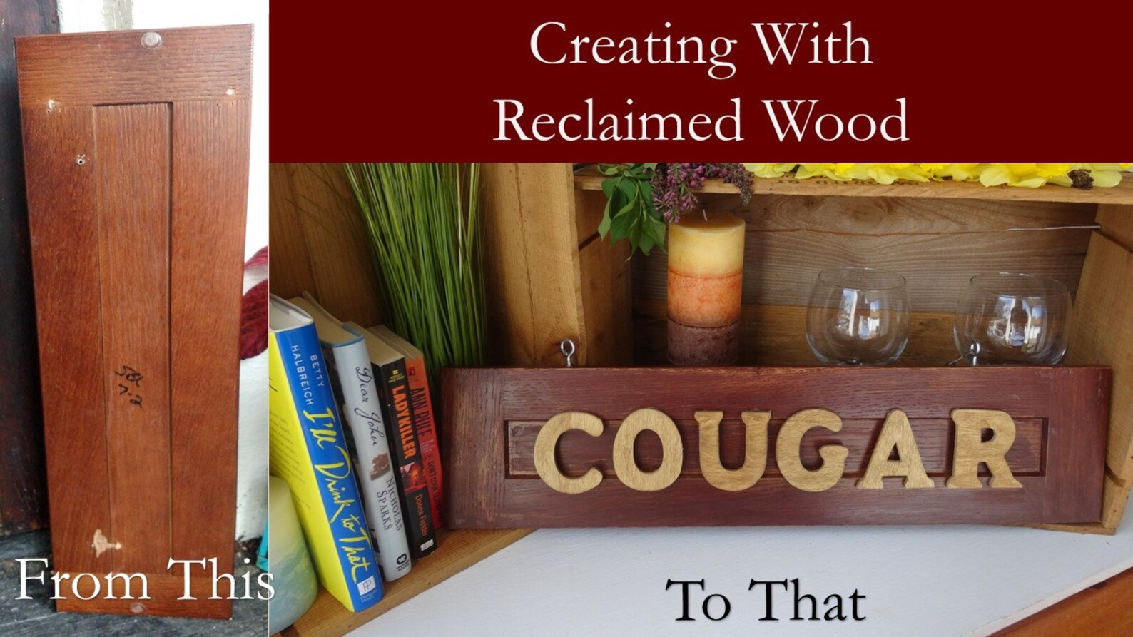 Up-cycled Wood Cougar Sign - Etsy