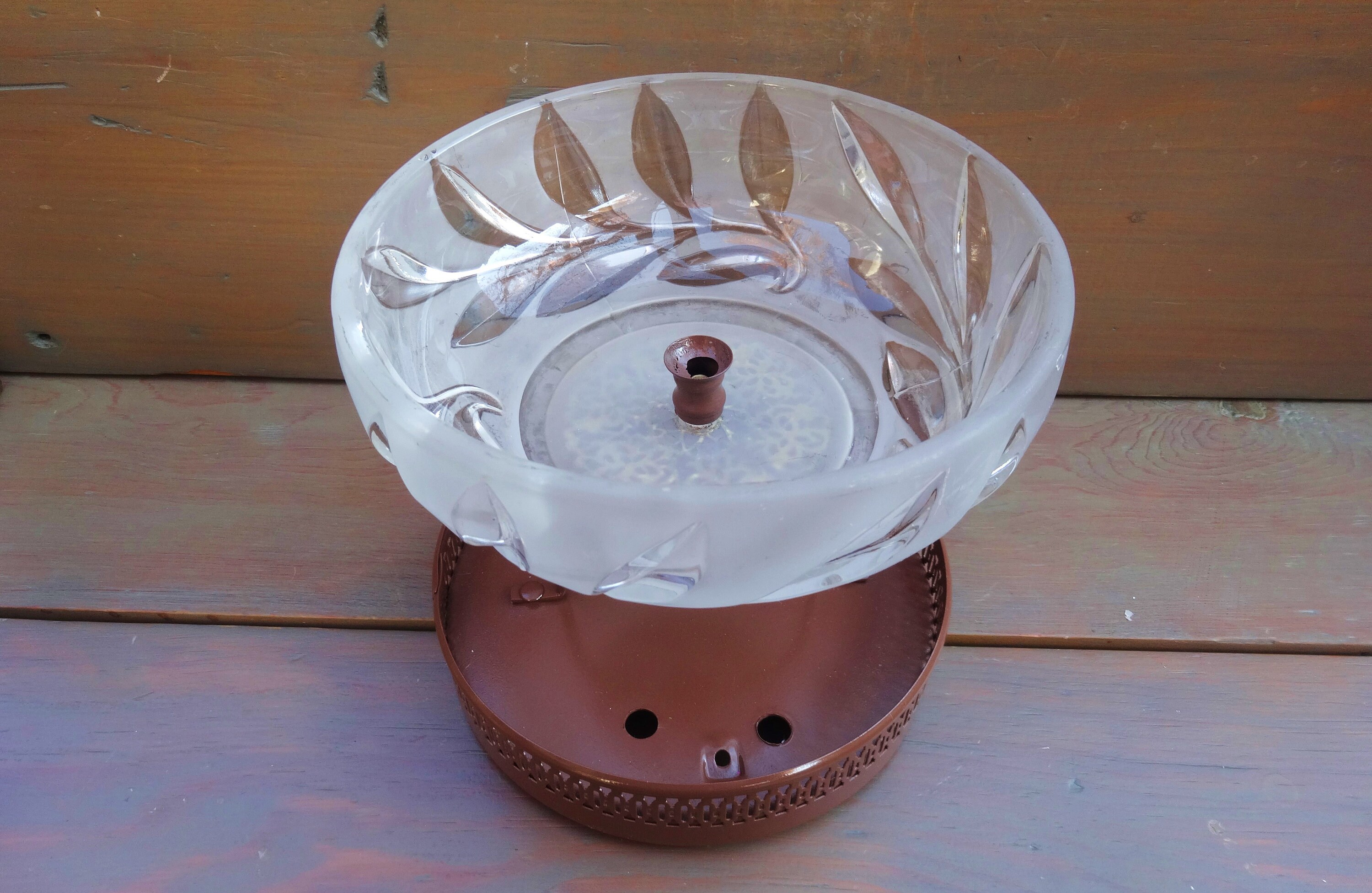 1920's Vintage Glass Candle Holder Ring Dish or Candy | Etsy