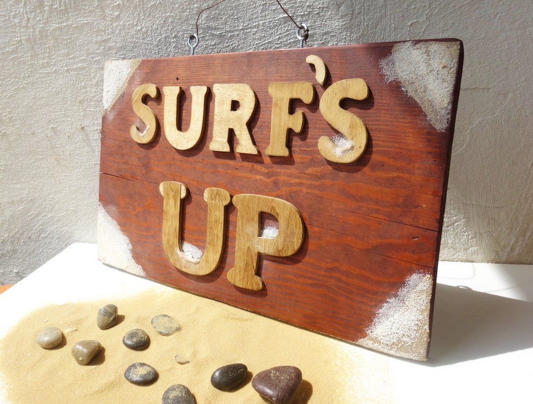 Surf's up Sign Made From Reclaimed Wood - Etsy