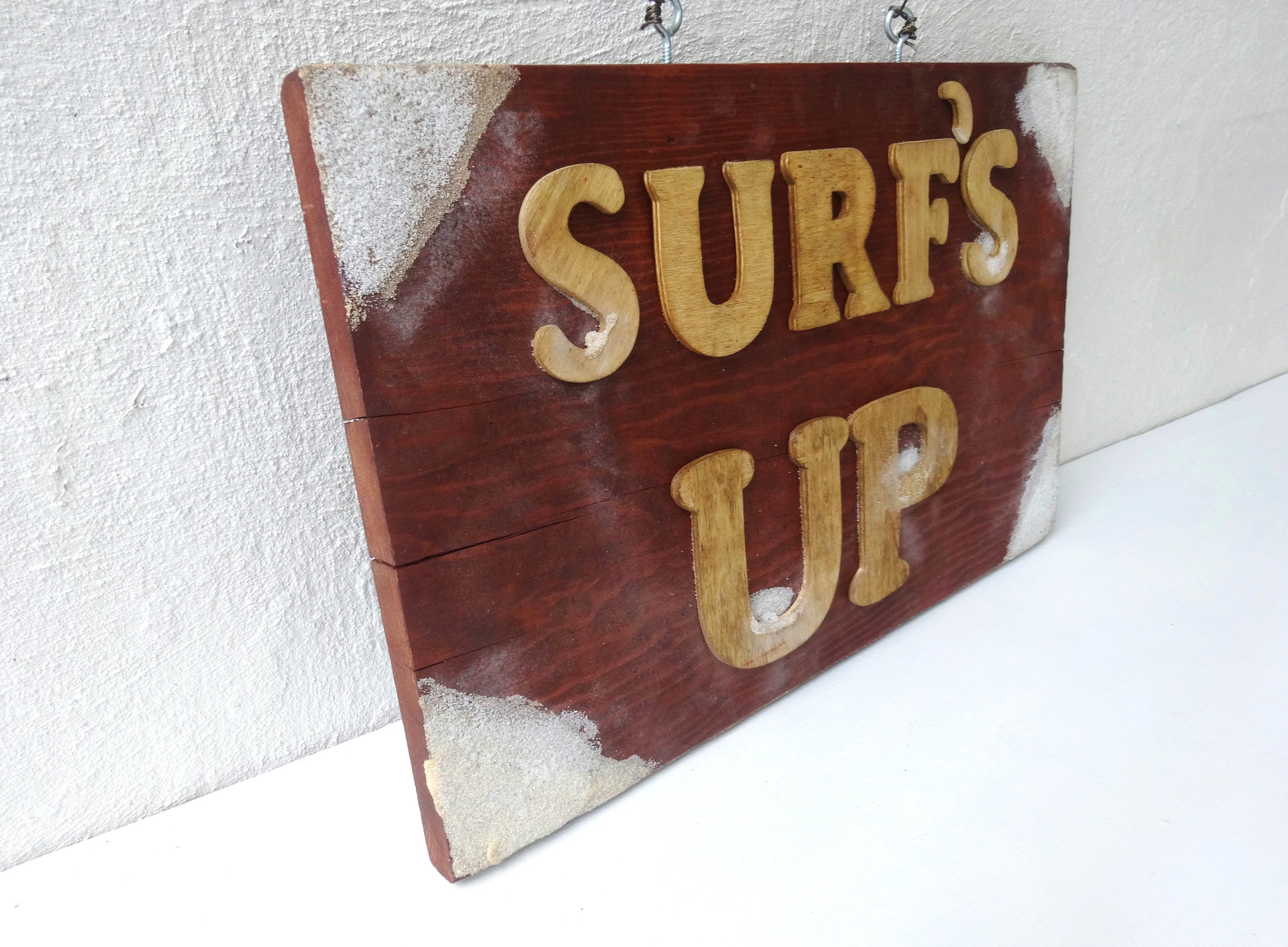 Surf's up Sign Made From Reclaimed Wood | Etsy