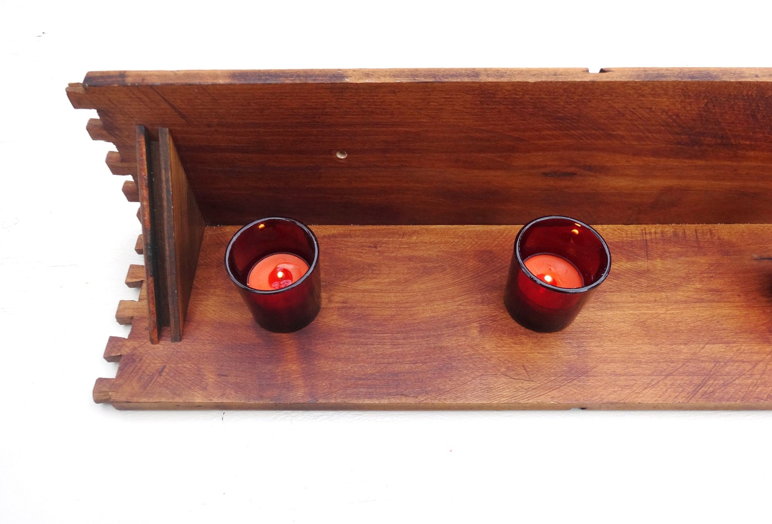 Beautiful Reclaimed Wood Shot Glass Display Shelf - Etsy